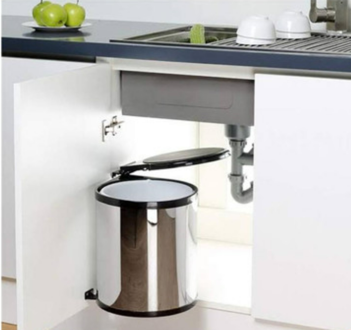 Waste Bin Classic SS Finish (13ltr) - Under Sink Accessories - Truww ...